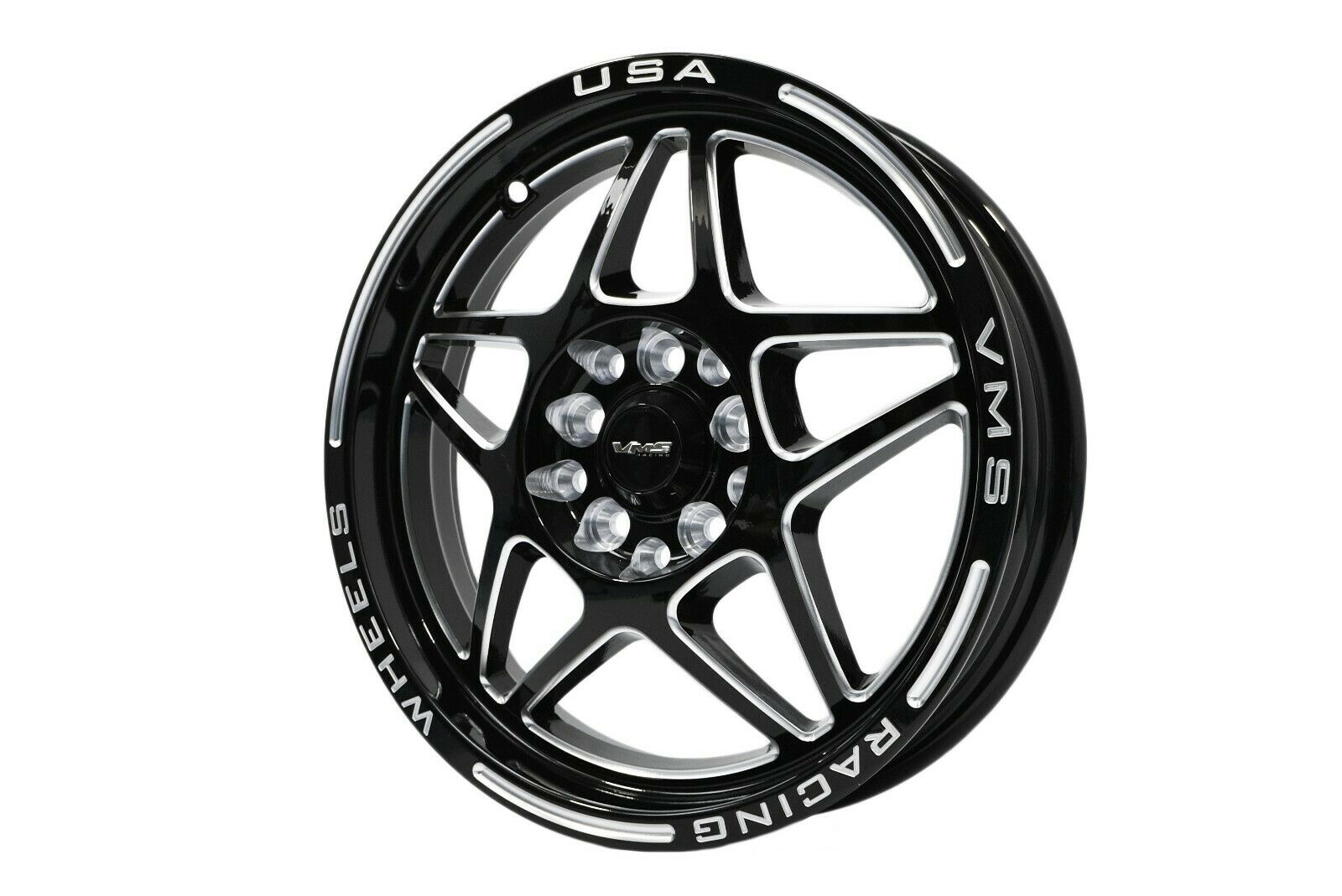 VMS Racing Delta Front Or Rear Drag Wheel Rim Set Of 2 15x3.5 4X100 ...