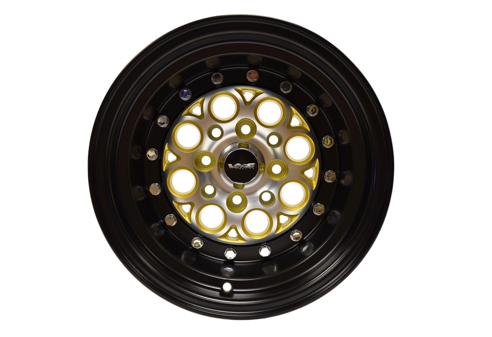 VMS Racing Rear Or Front Gold & Black Revolver 13x8 Drag Wheel Rim 4X1 ...